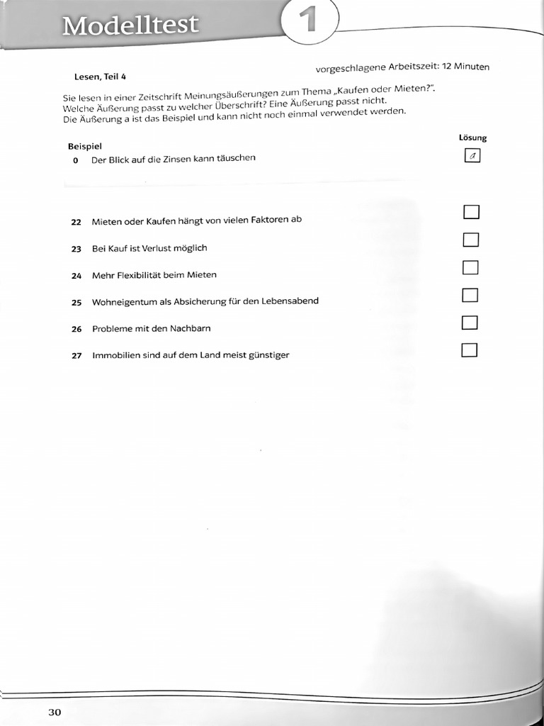 b2 Lesen 4 - 5, Hören 1 | PDF