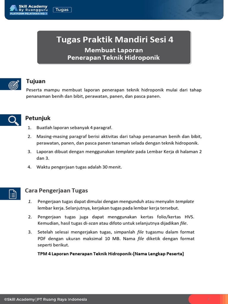 TPM 4 Laporan Penerapan Teknik Hidroponik - Irfan Arifin | PDF | Griya & Taman | Sains & Matematika
