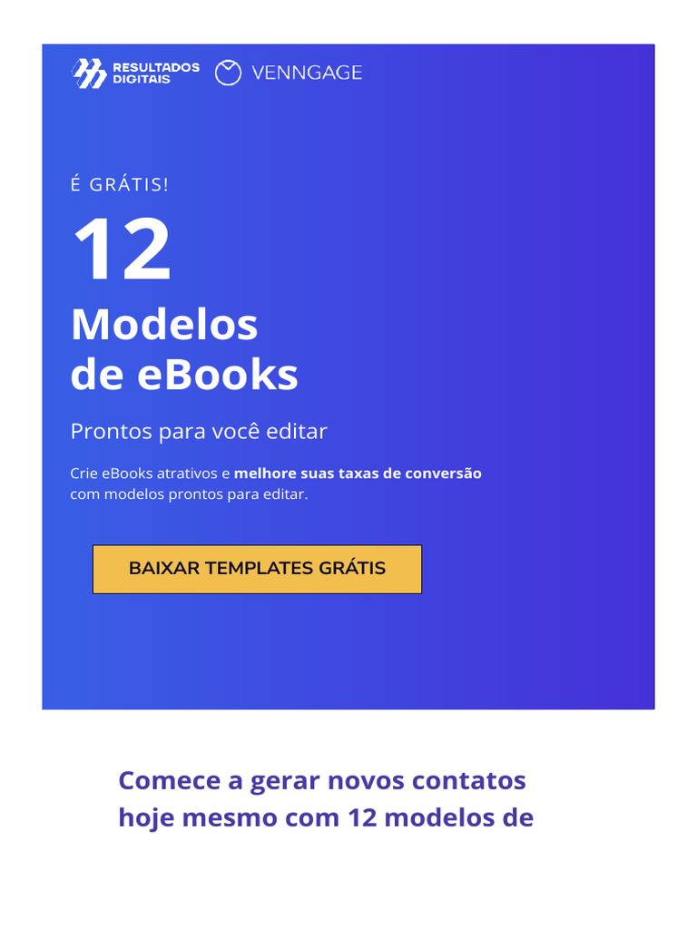 Modelos de Ebook - 12 Ebooks Prontos para Editar (Grátis) | PDF ...