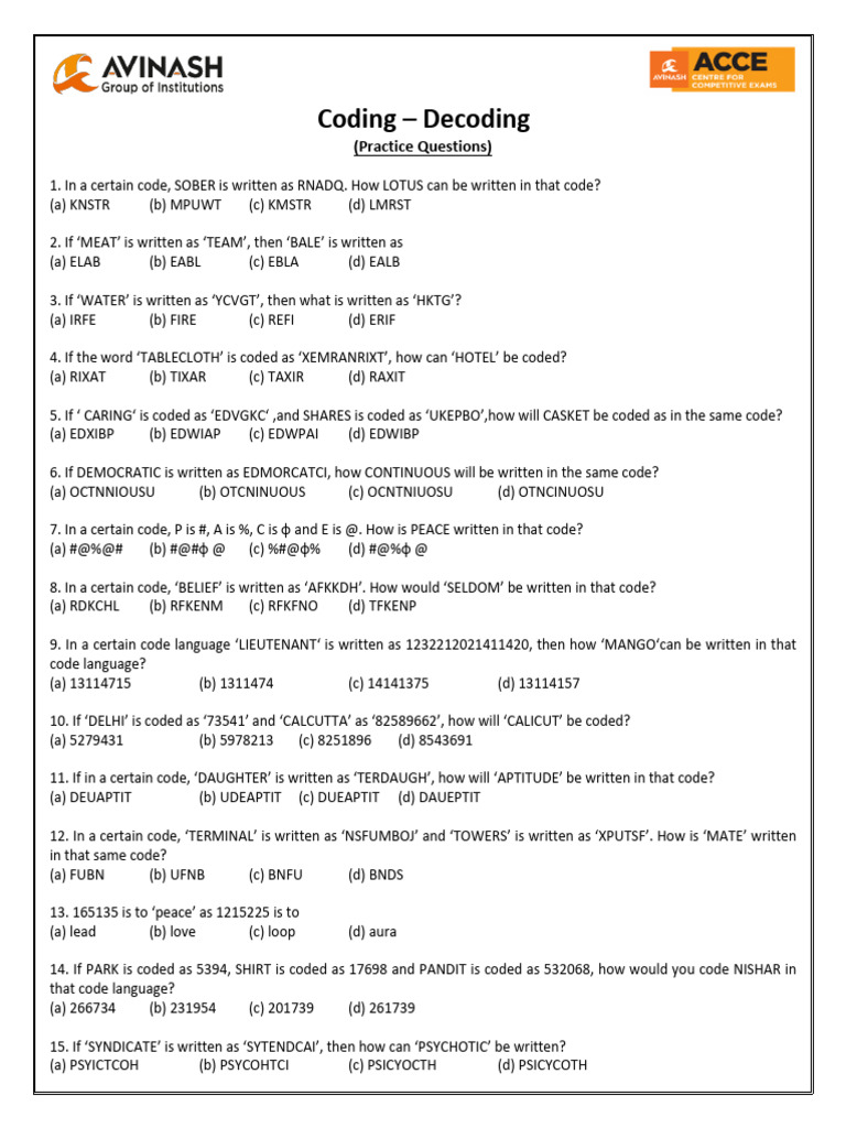 Coding - Decoding Practice | PDF | Linguistics | Semiotics Coding - Decoding Practice | PDF | Linguistics | Semiotics