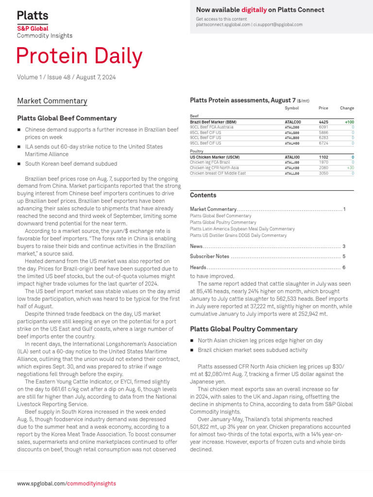 Protein Daily 07.08.2024 | PDF | Futures Contract | Vaccines