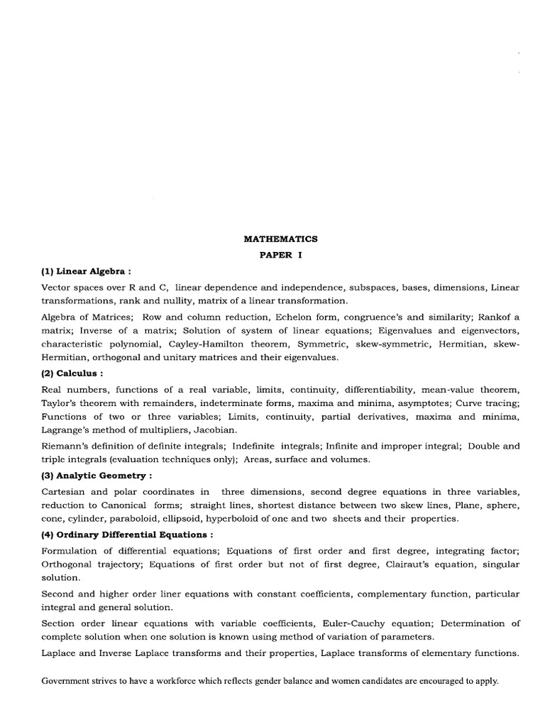 Ias Optional Maths | PDF