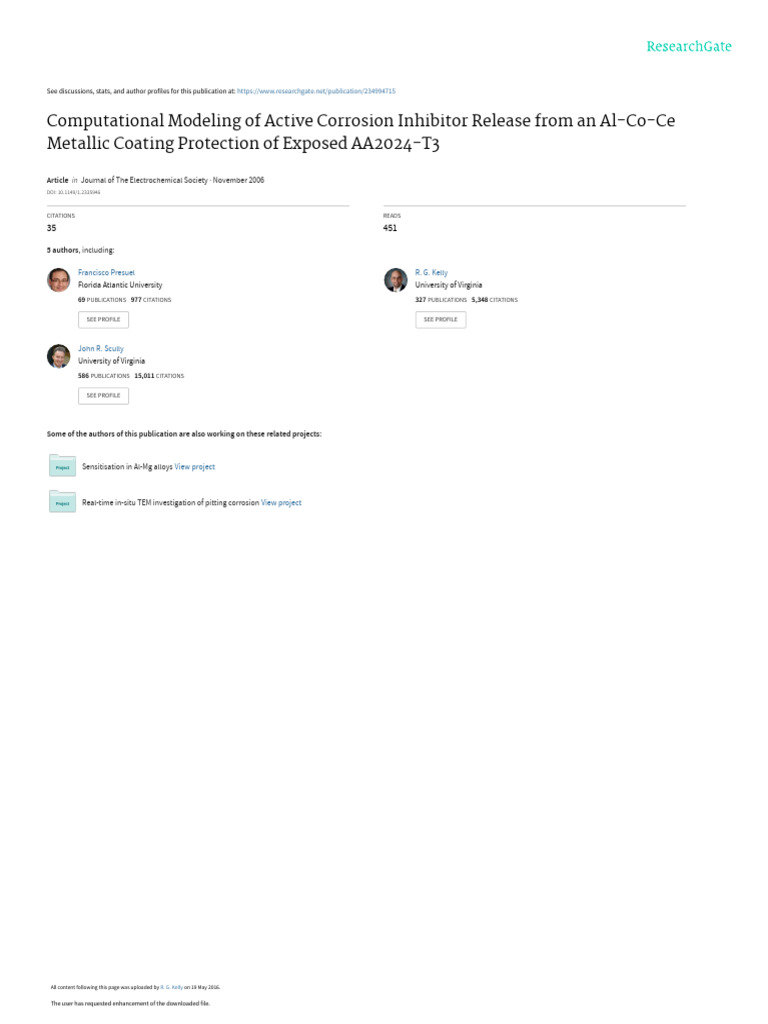 2006-Computational Modeling of Active Corrosion Inhibitor Release ...