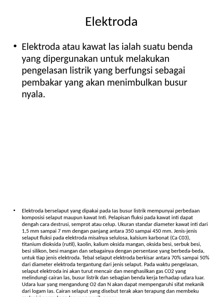 Spesifikasi dan Jenis Elektroda Las | PDF