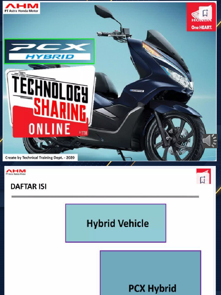 Presentasi Sepeda Motor Listrik PCX Hibrid | PDF