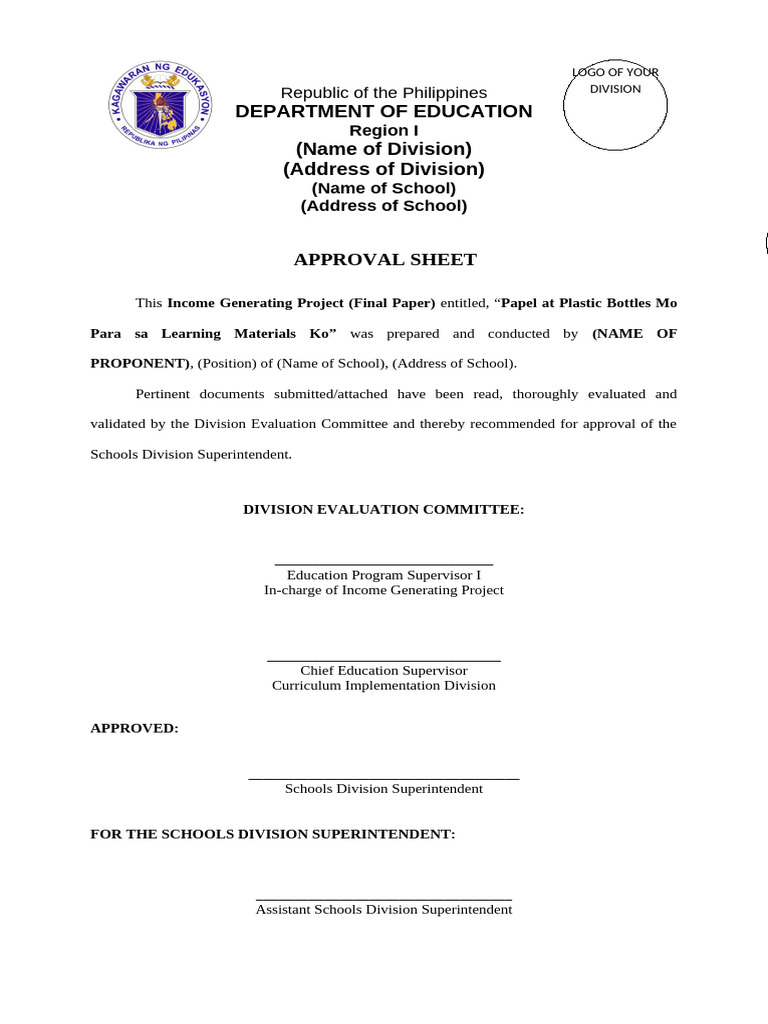 Approval Sheet Final Paper Igp | PDF