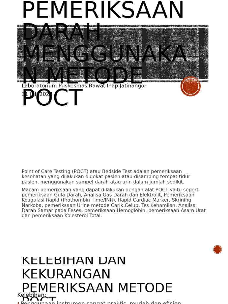 Pemeriksaan Darah Metode POCT | PDF