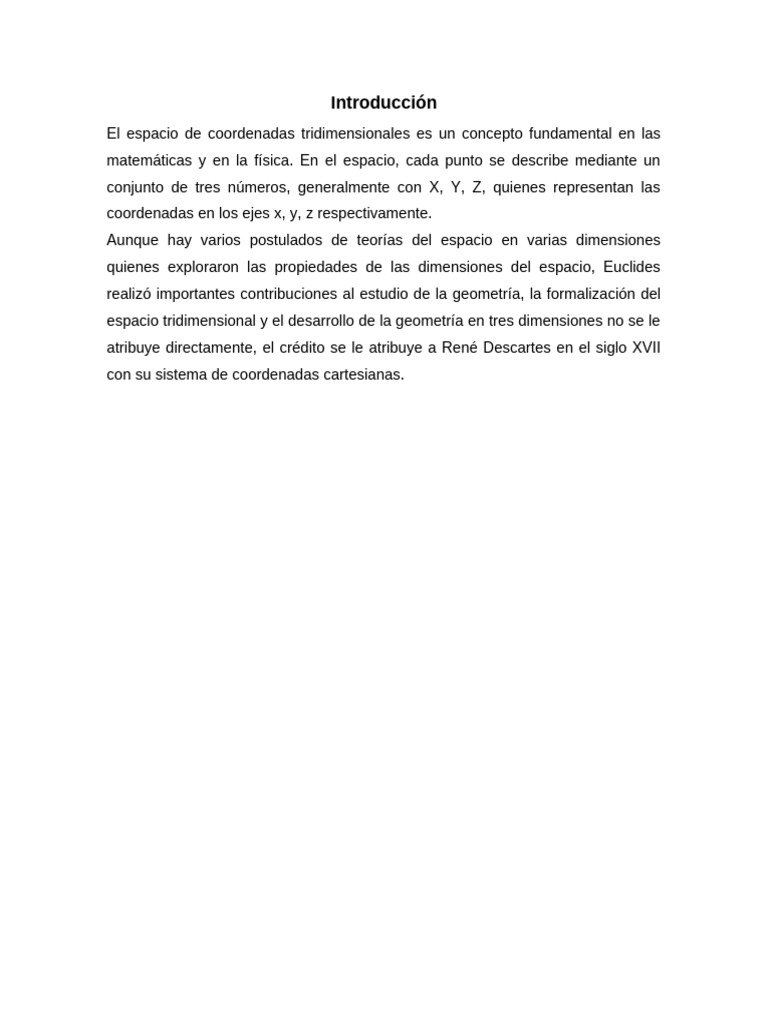 El Espacio Tridimensional | PDF | Espacio | Geometría