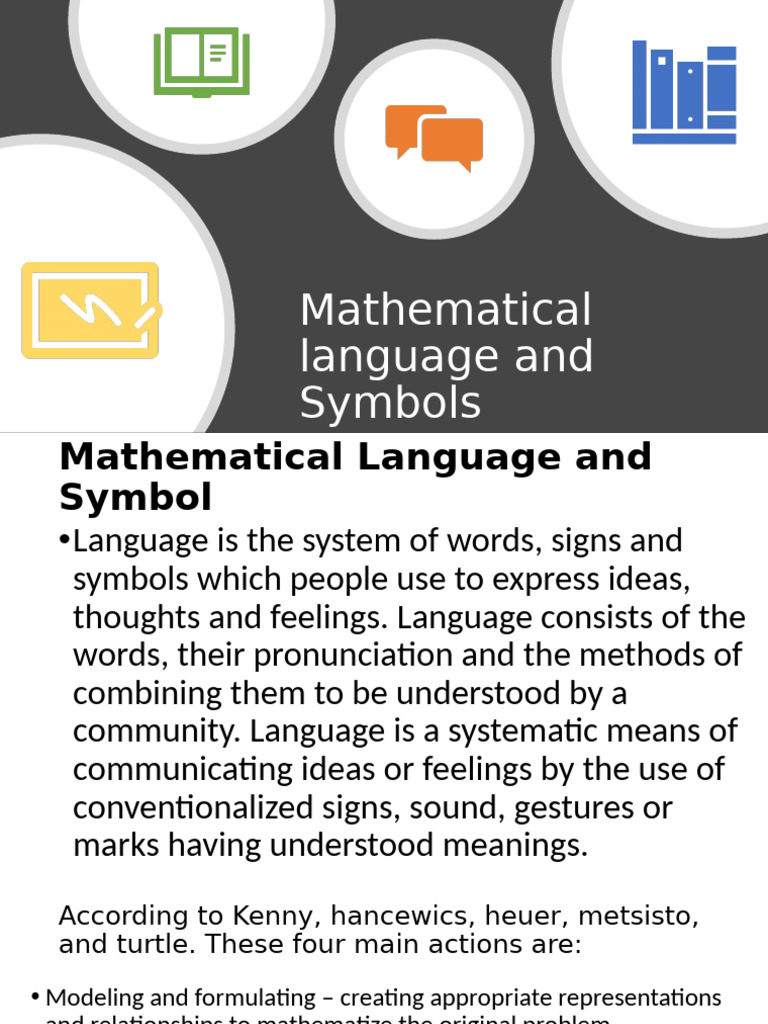 Mathematical Language and Symbols | PDF | Mathematics | Communication