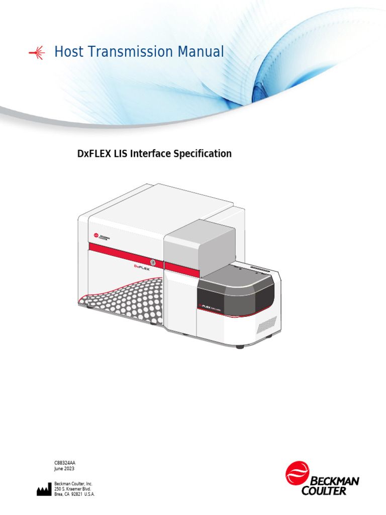 DxFLEX - Host Transmission Manual - LIS Interface Specification - PN C88324 Rev AA | PDF ...