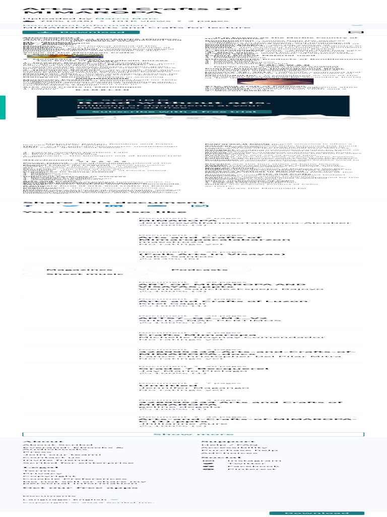 Arts and Crafts of MIMAROPA PDF | PDF | Scribd