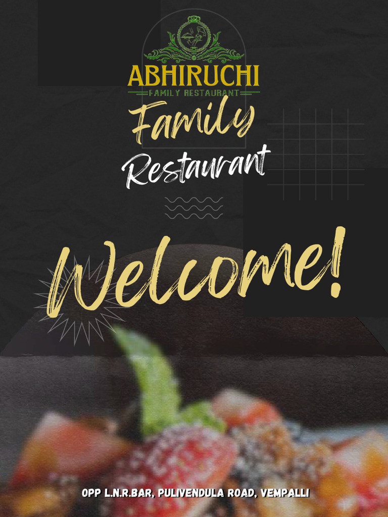 Abhiruchi Restaurant Menu Overview | PDF | Foods | Cuisine