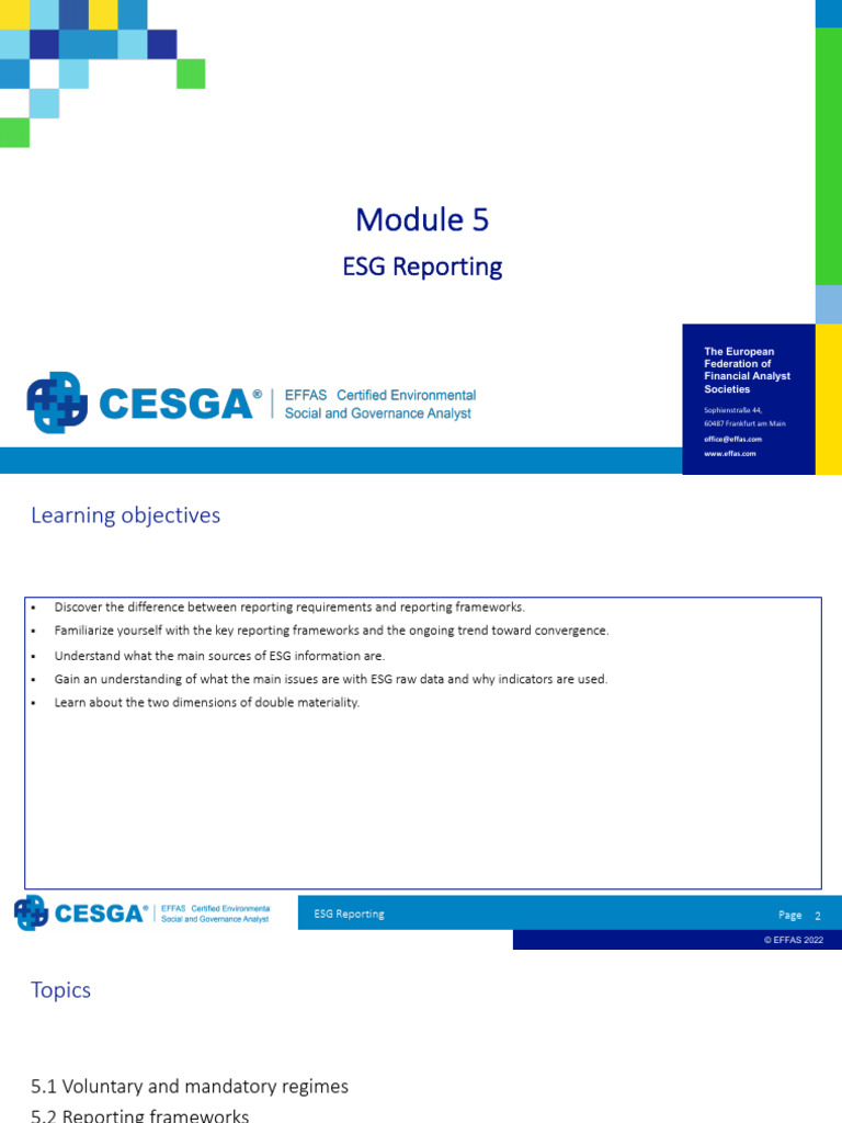 EFFAS CESGA 2022 Module5 | PDF | Economies | Business
