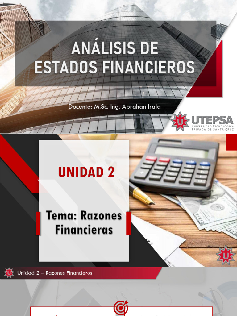 Unidad 2 Analisis de Estados Financieros | PDF | Ratio financiero | Liquidez de mercado