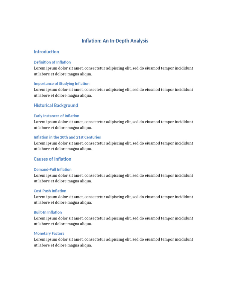 Inflation Analysis | PDF