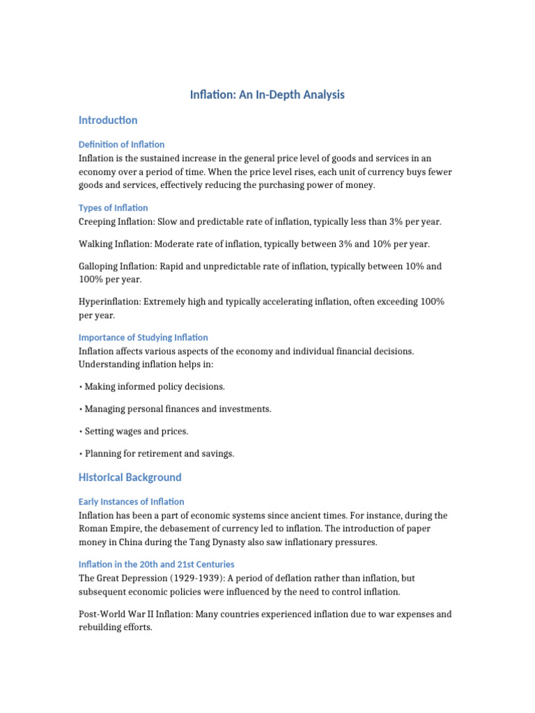 Inflation Analysis Expanded | PDF | Inflation | Money