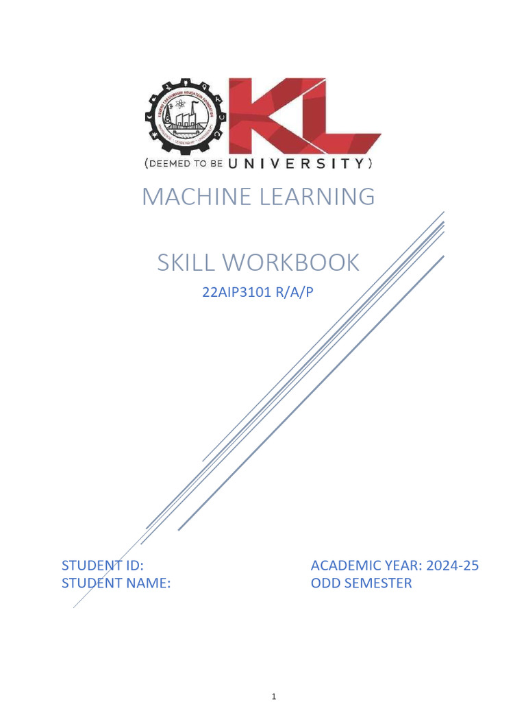 22AIP3101RAP Skill Work Book | PDF | Machine Learning | Drug Discovery