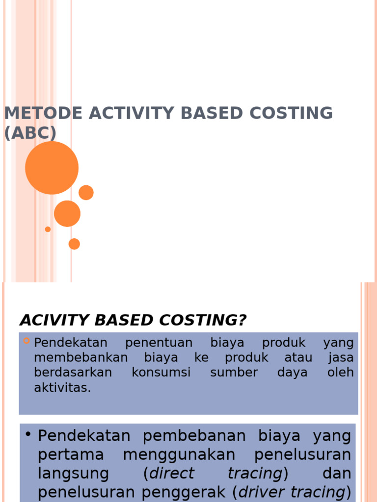 Metode Activity Based Costing (ABC) | PDF