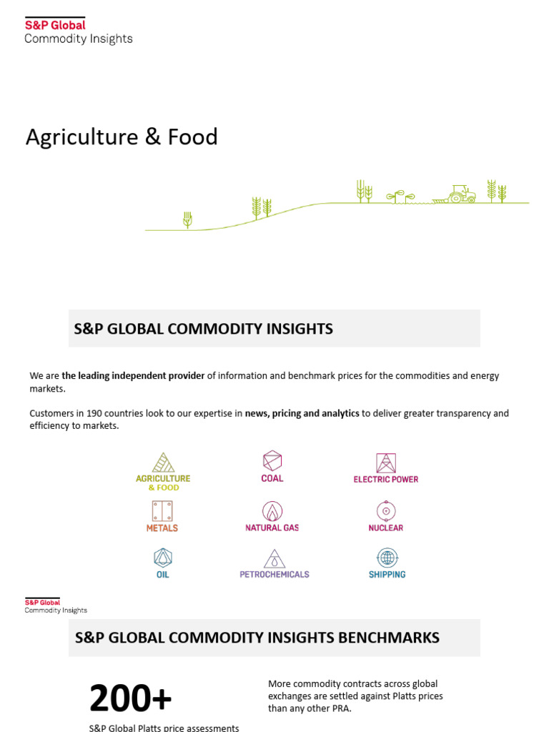 S&P Global Commodity Insights: Agriculture | PDF | Commodity | Market ...
