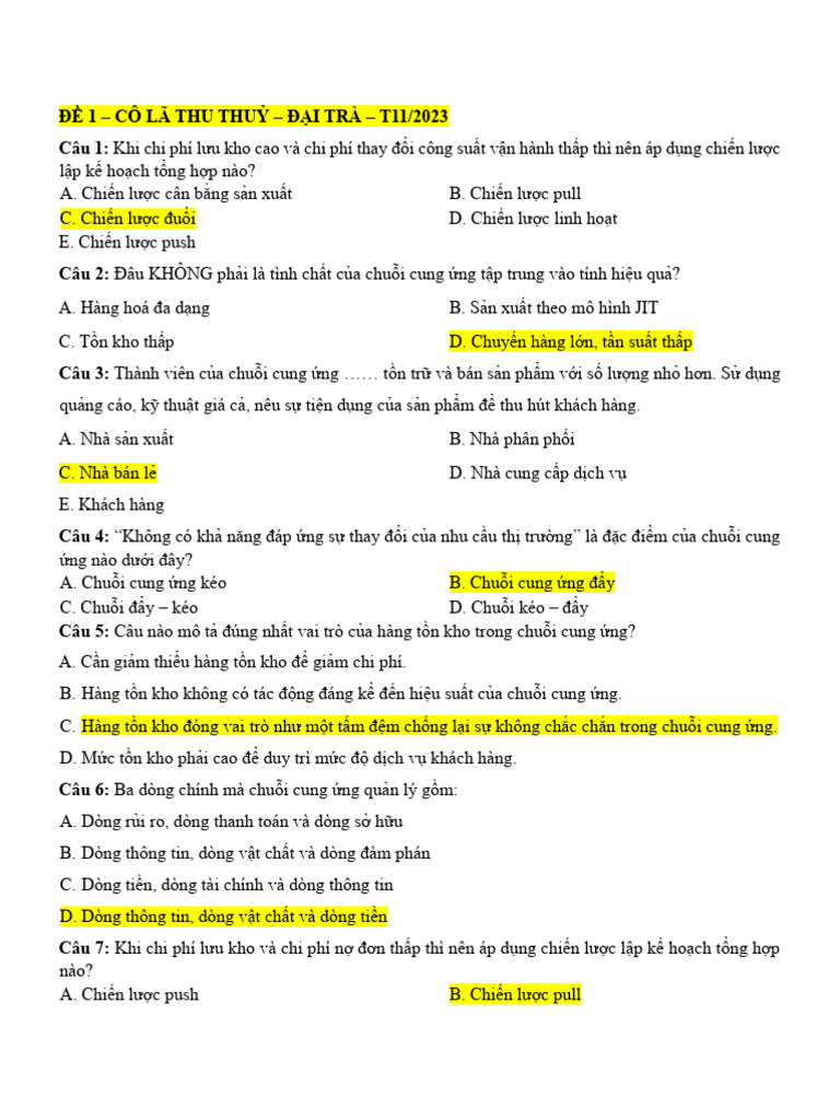 Tong Hop Trac Nghiem Qtccu | PDF