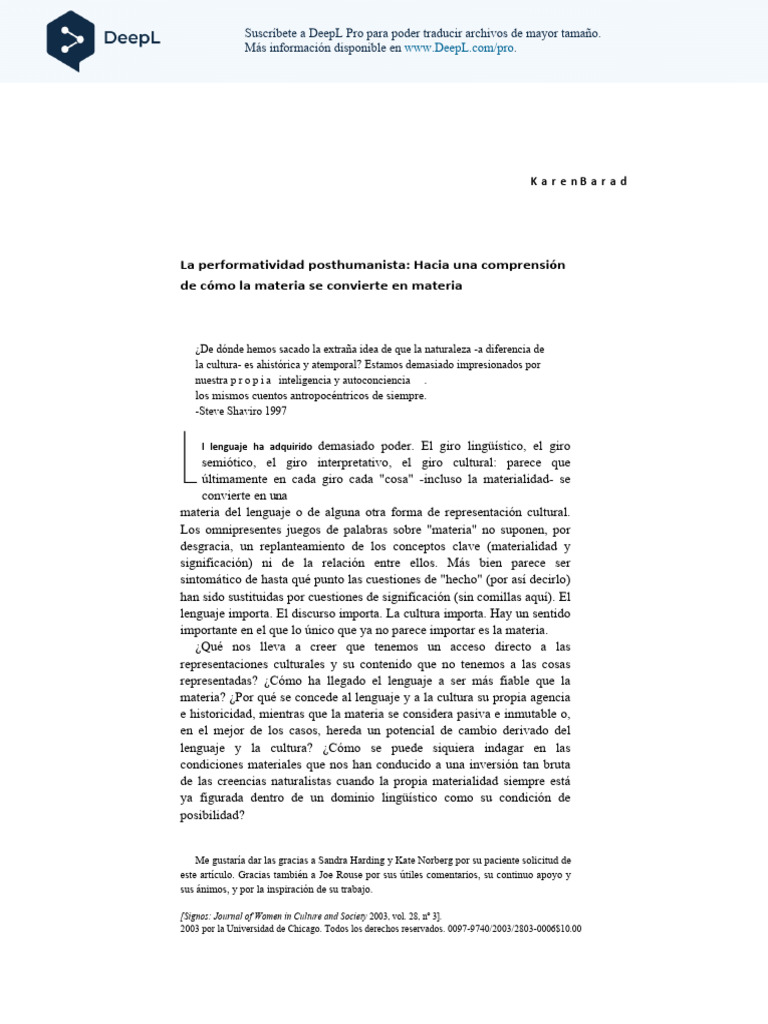 Karen Barad | PDF | Ontología | Realismo filosófico