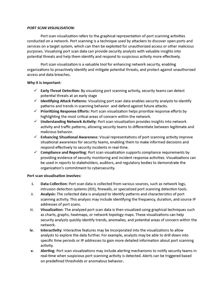 Port Scan Visualization for Security Insights | PDF | Security ...