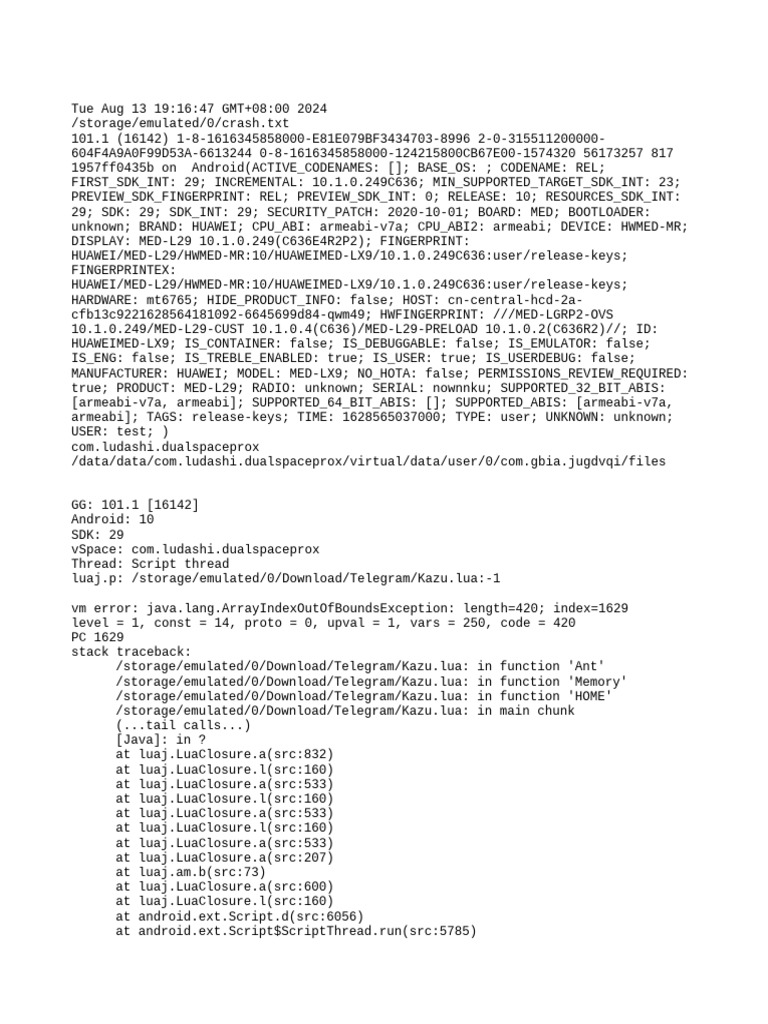 Crash Pdf Android Operating System Java Programming Language