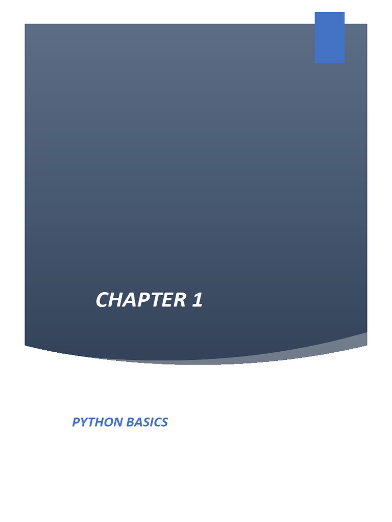 PYTHON PROGRAMMING BASICS - PART 1 | PDF | Python (Programming Language ... PYTHON PROGRAMMING BASICS - PART 1 | PDF | Python (Programming Language ...