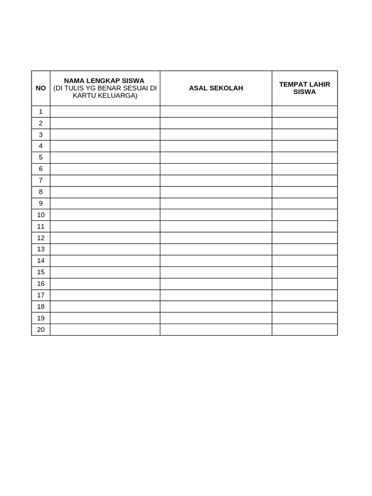 Di Isi SEKOLAH Form Data Beasiswa PAUD 2024 | PDF