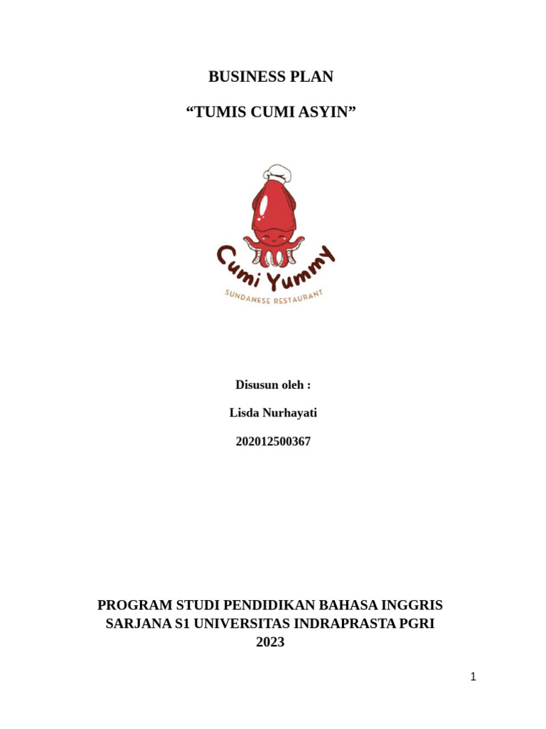 Business Plan - Kel 5 - Fruiti Yum | PDF