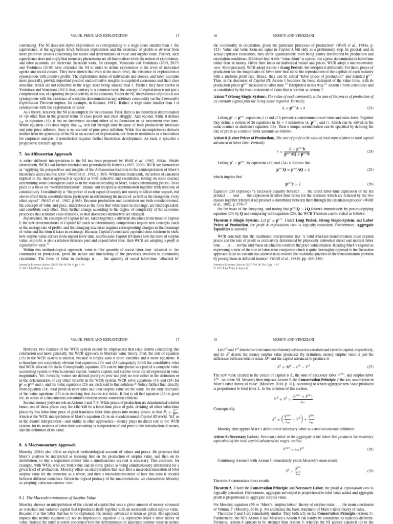 Value, Price, and Exploitation - The Logic of The Transformation Problem-8-17 | PDF | Value ...
