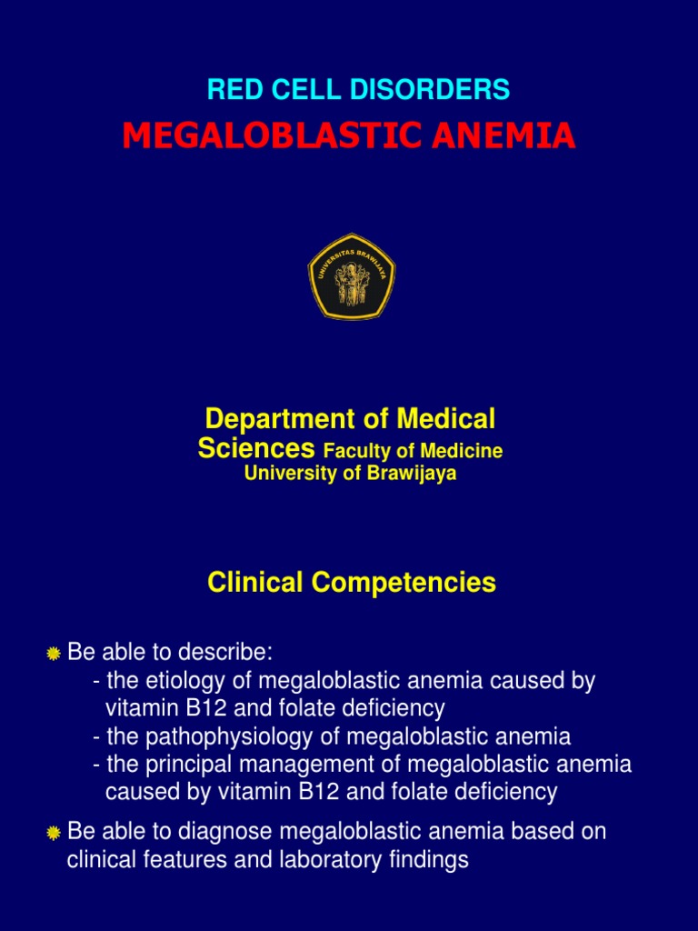 Megaloblastic Anemia: Red Cell Disorders | PDF | Anemia | Vitamin B12