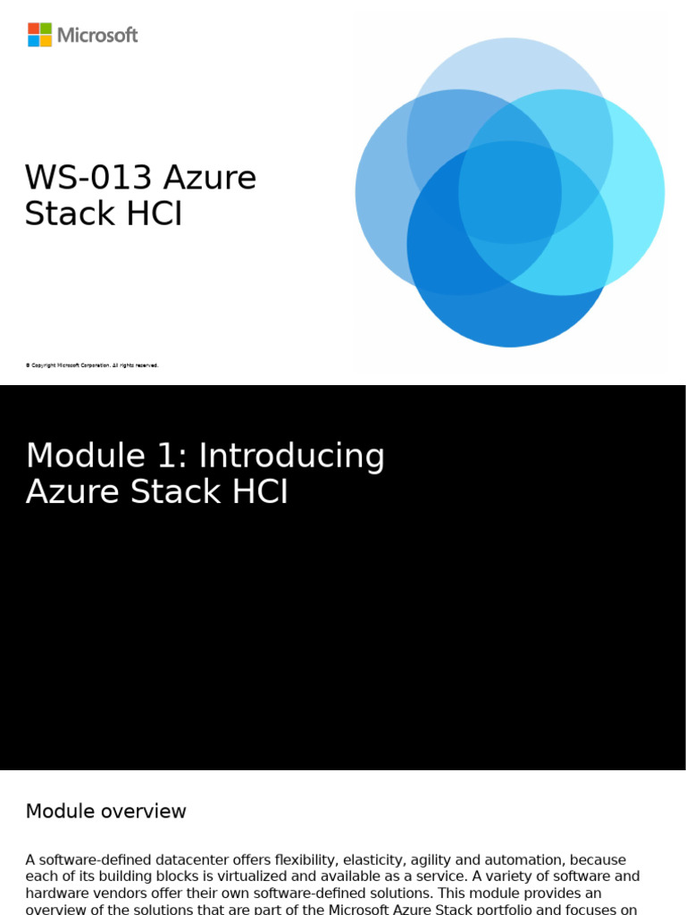 WS-013 Azure Stack HCI | PDF | Microsoft Azure | Hyper V