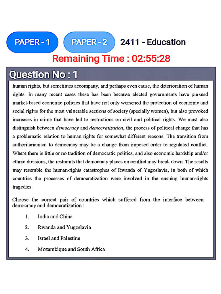 TNSET - Mock Test - Paper 2 | PDF