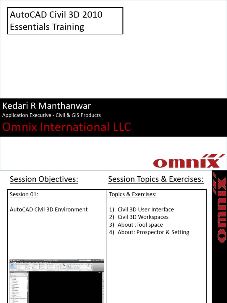 AutoCAD Civil 3D Training Overview | PDF | Window (Computing ...