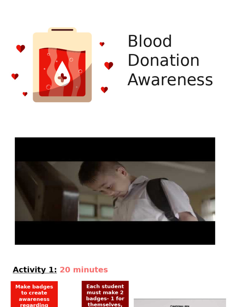 Blood Donation Awareness Ppt 2024_ Year 12 Activities | PDF | Blood ...
