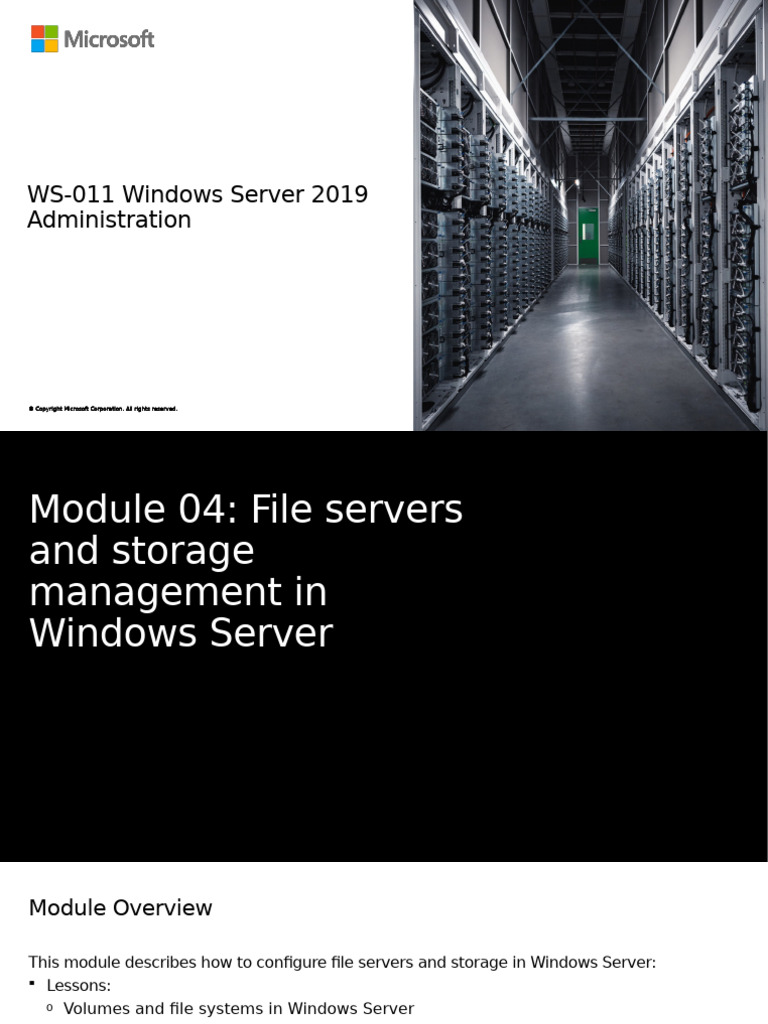WS-011 Windows Server 2019 Administration | PDF | File System | Computer File