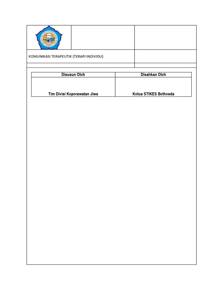 19. SOP KOM Terapi Individu | PDF