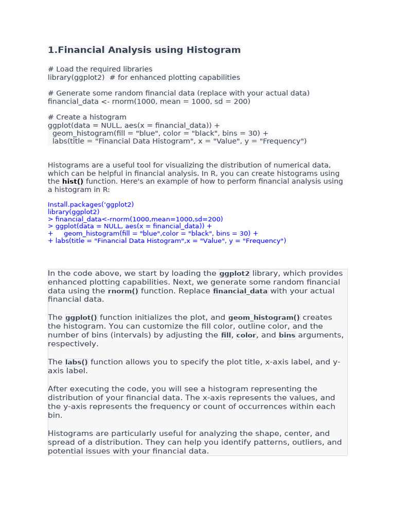 DVT (Lab) - R Language Manual | PDF | Histogram | Statistics