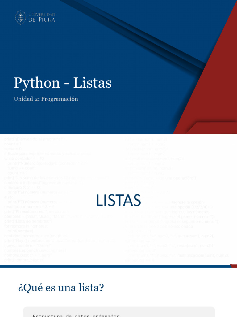 Clase 5 - Python-Listas | PDF | Python (lenguaje de programación ... Clase 5 - Python-Listas | PDF | Python (lenguaje de programación ...