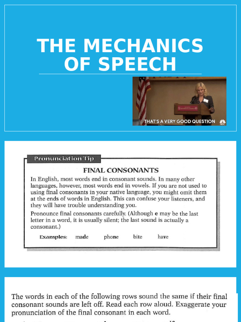 The Mechanics of Speech | PDF
