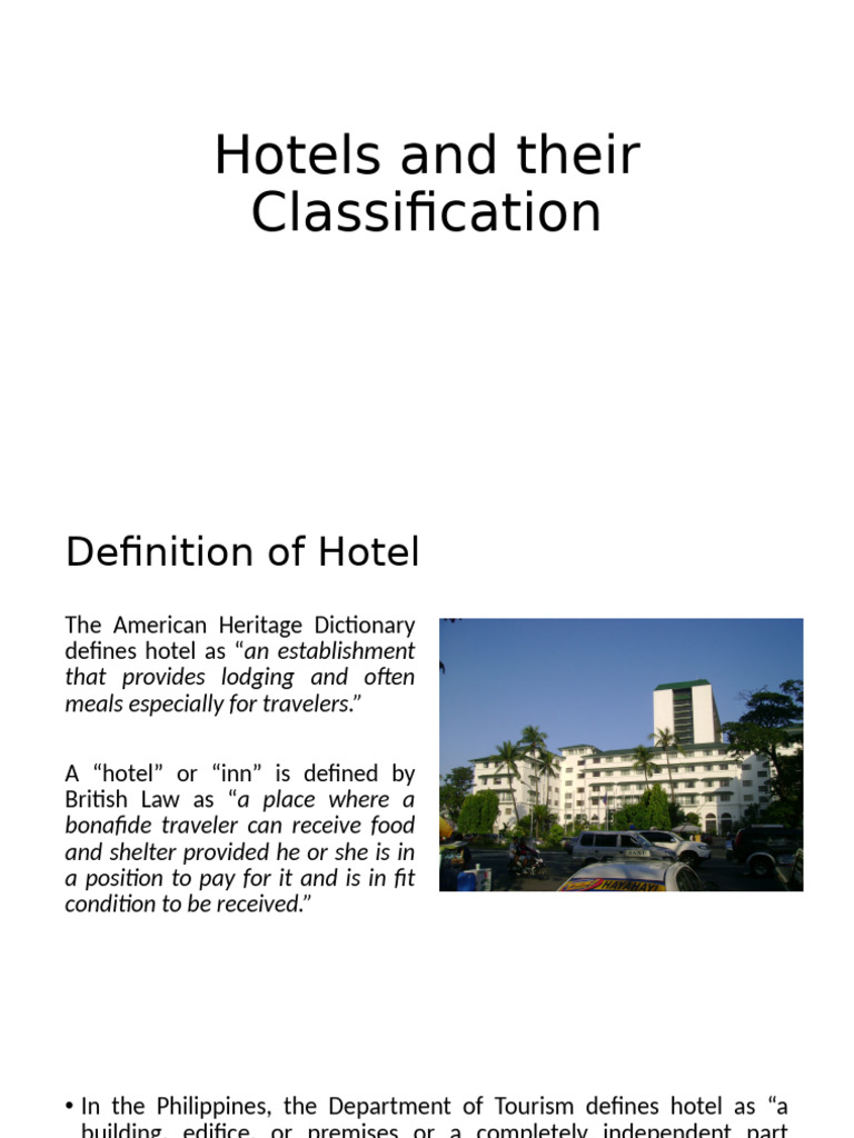 Hotels and Their Classification | PDF | Hotel | Hospitality Industry