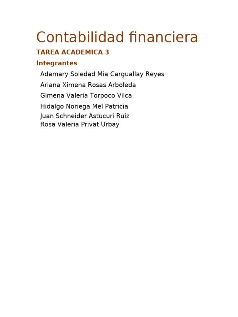 Consorcio Industrial Arequipa - Ta3 | PDF | Compartir (Finanzas) | Contabilidad