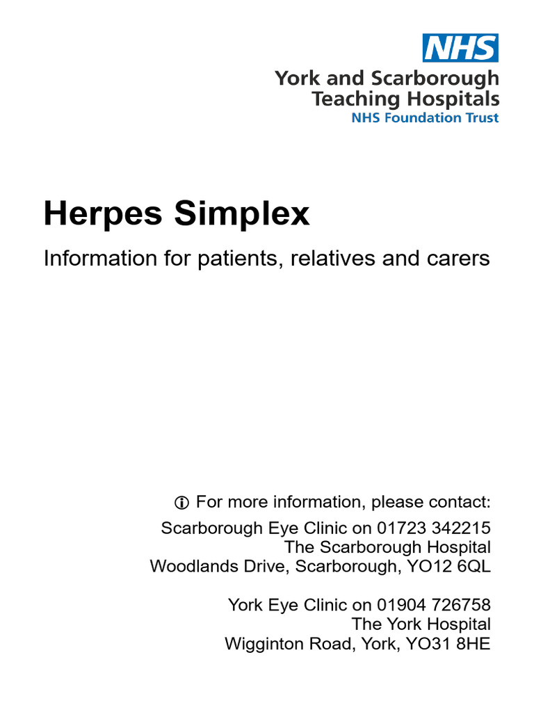 Herpes Simplex | PDF | Health Sciences | Medicine