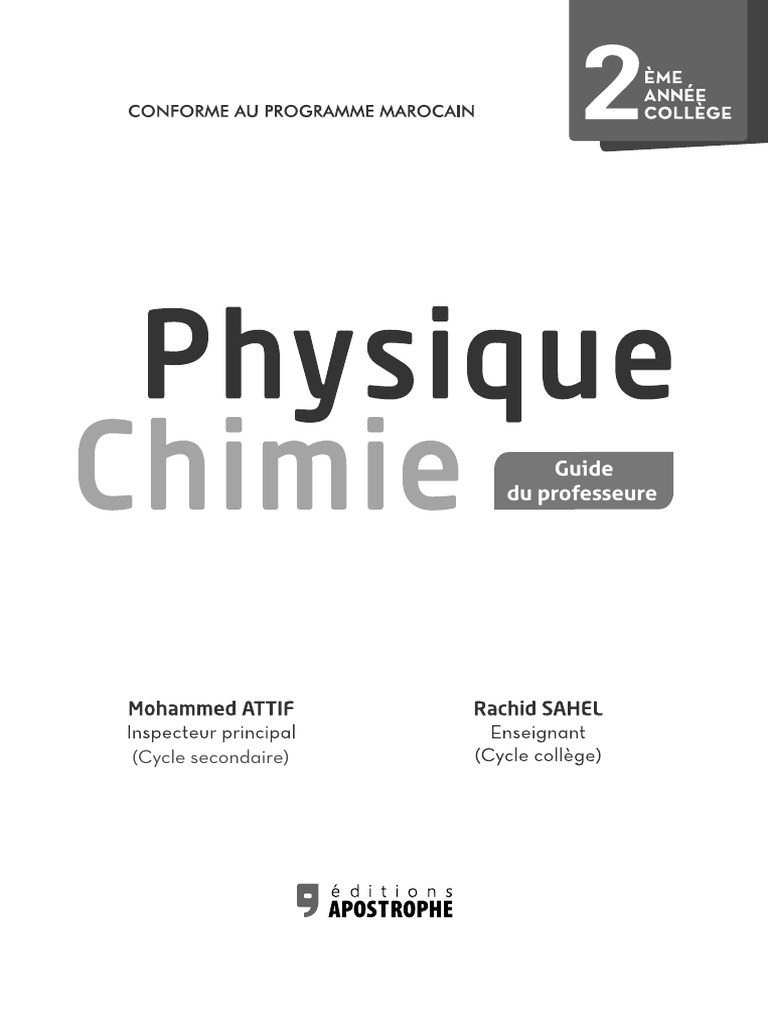 Guide de Physique Chimie 2AC | PDF | Oxygène | Monoxyde de carbone