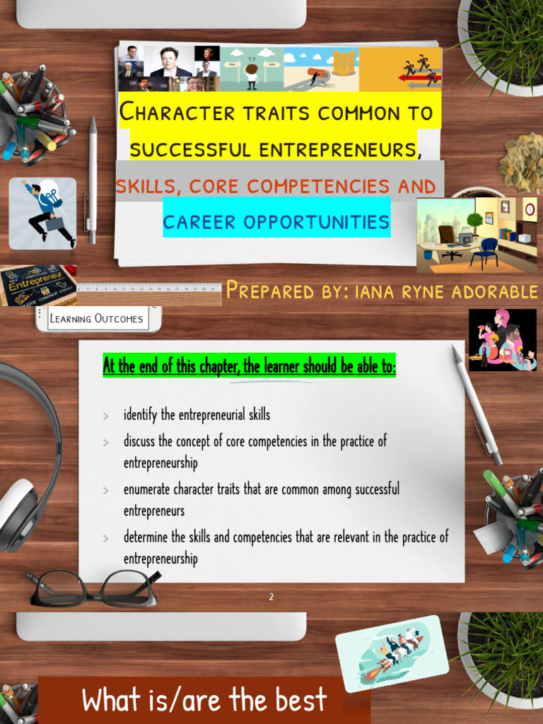 Lesson 5 and 6 Character Traits, Skills, Competencies and Career ...