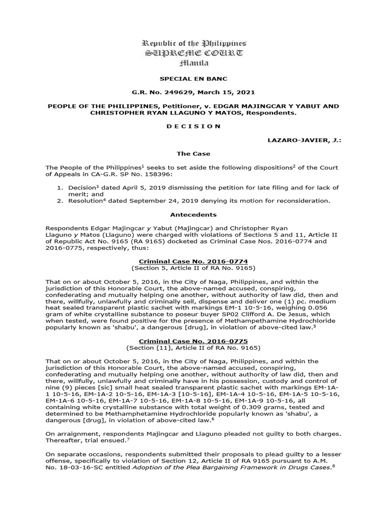 PART XI - ARRAIGNMENT AND PLEA (Rule 116) | PDF | Plea | Plea Bargain