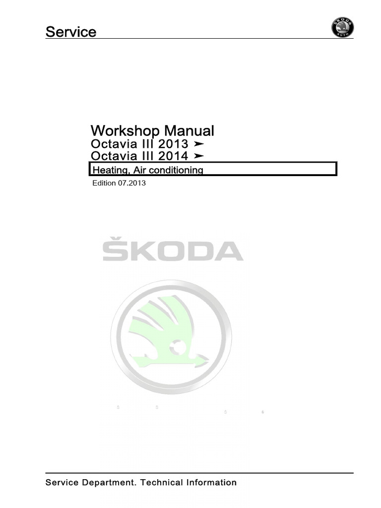Skoda Octavia 3 2013-2014 Heating-Air-conditioning | PDF | Air ...