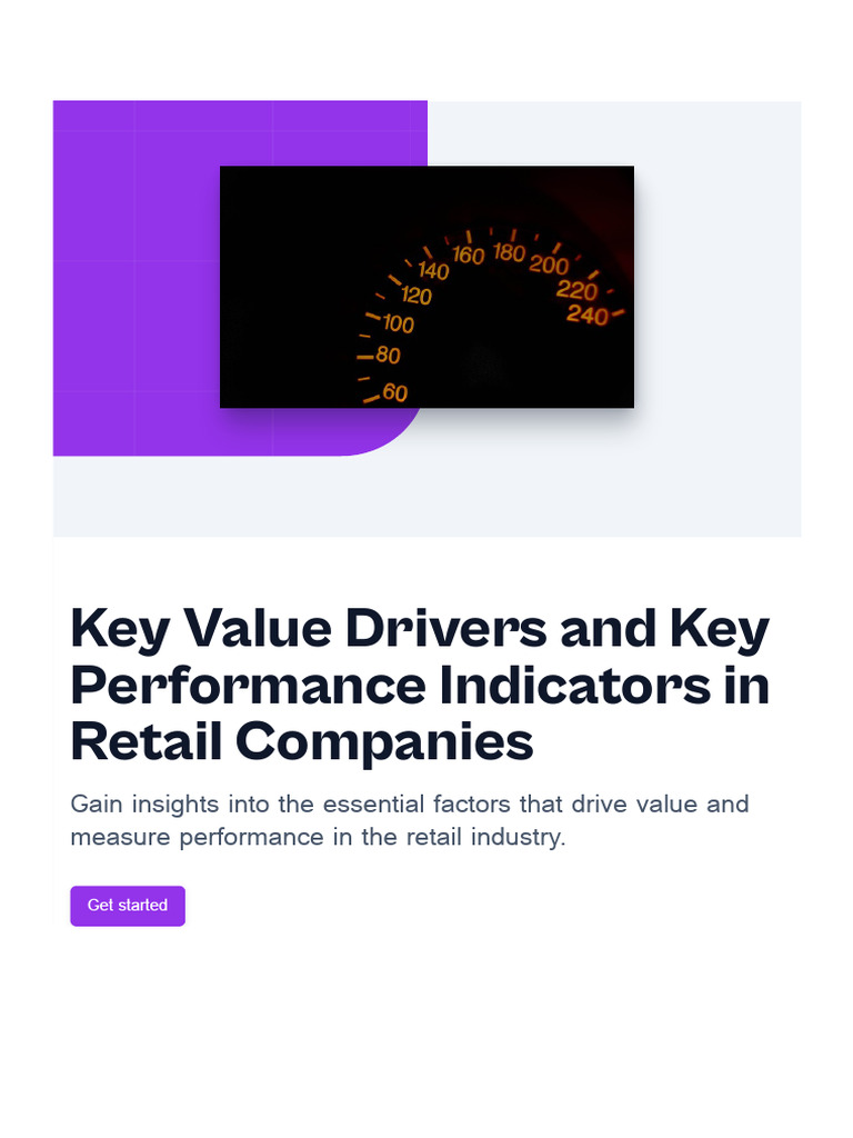 Key Value Drivers and Key Performance Indicators in Retail Companies ...