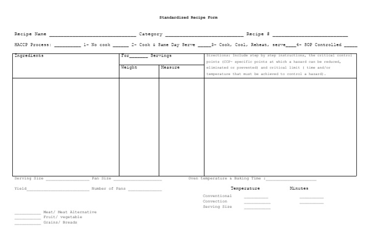 Standardized Recipe Form (1) Careslhy 3 | PDF | Cakes | Chocolate